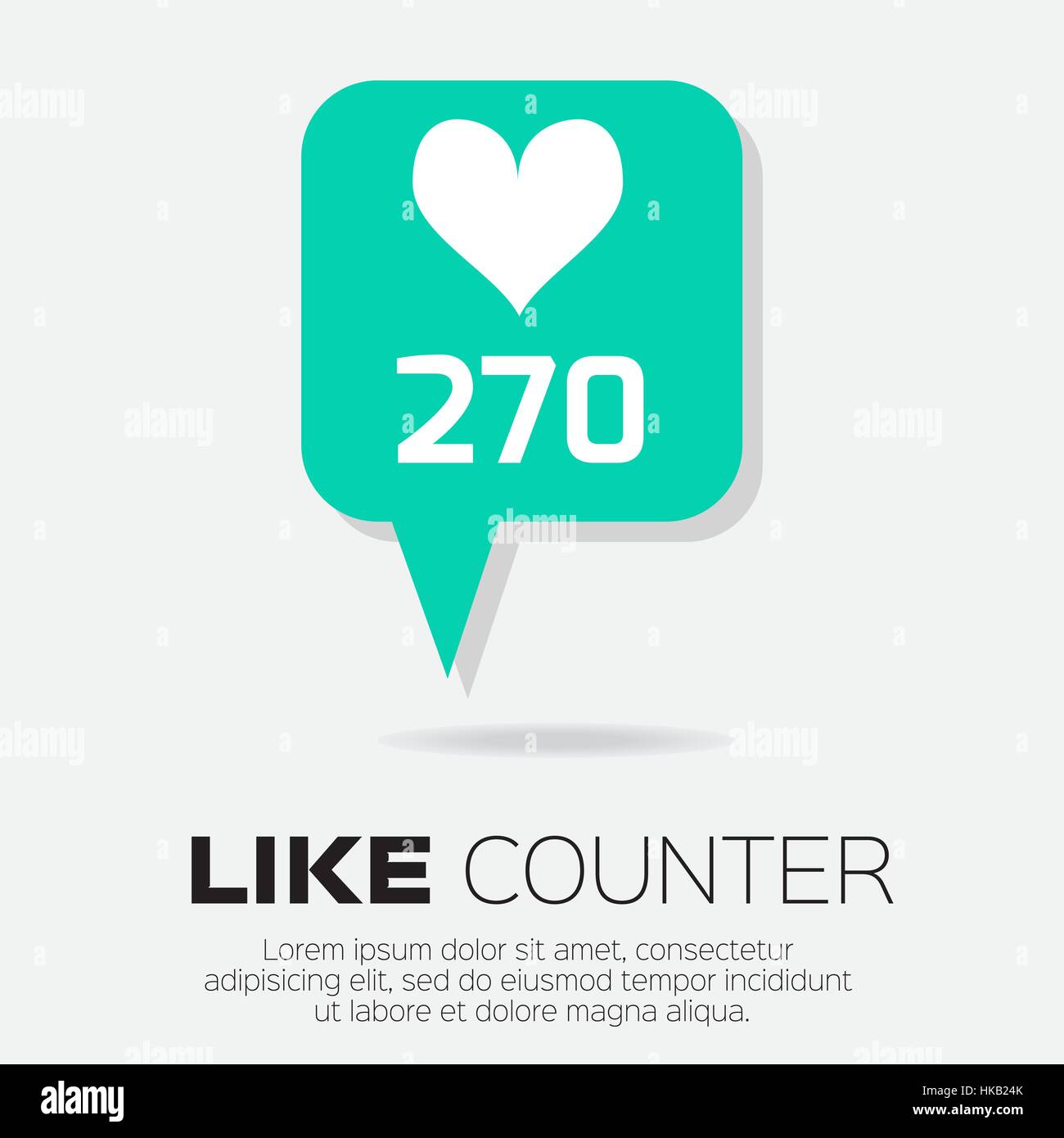 Notification Icons. Like Counter Set. Love, like - Buttons with counter ...