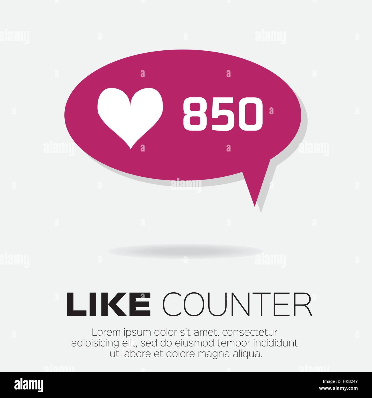 Notification Icons. Like Counter Set. Love, like - Buttons with counter ...