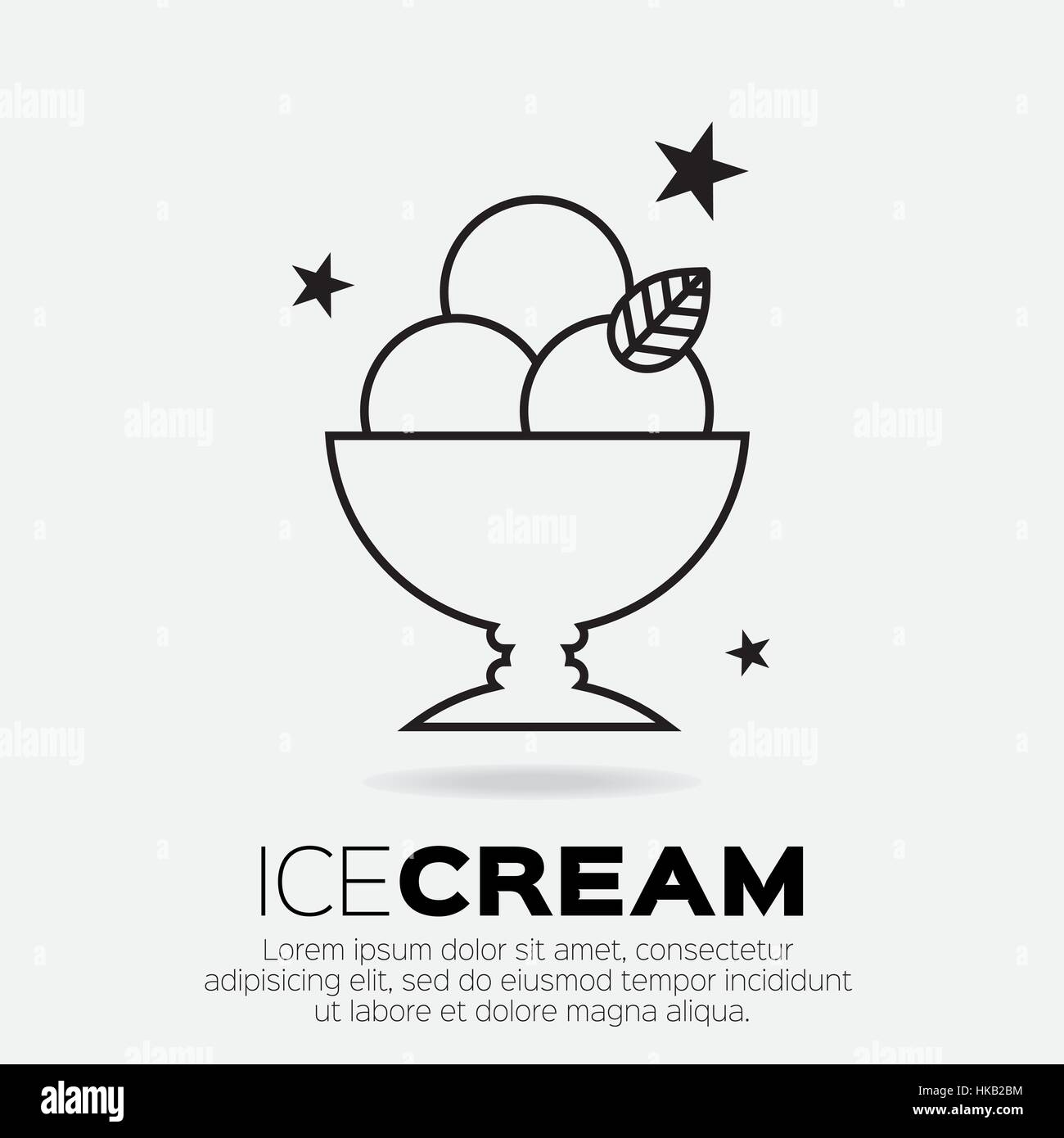 Ice Cream Icons. Sweetness mono vector symbols Stock Vector Image & Art ...