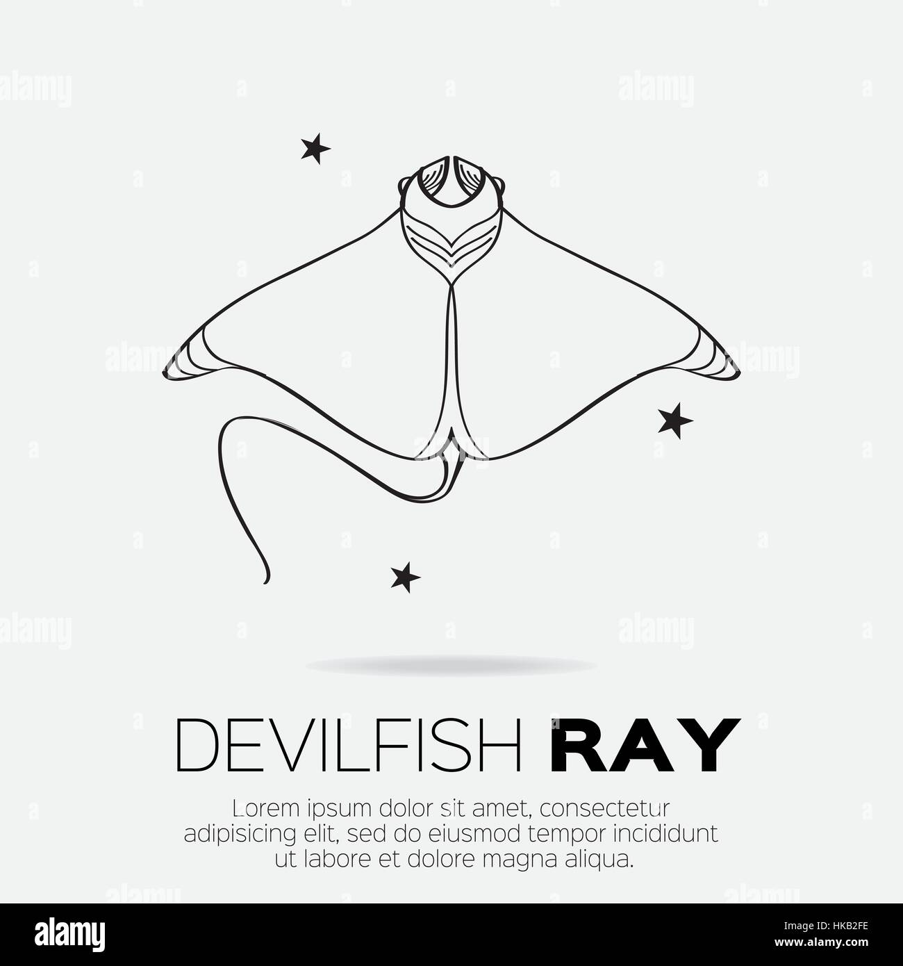 Giant oceanic manta ray Stock Vector Images - Alamy