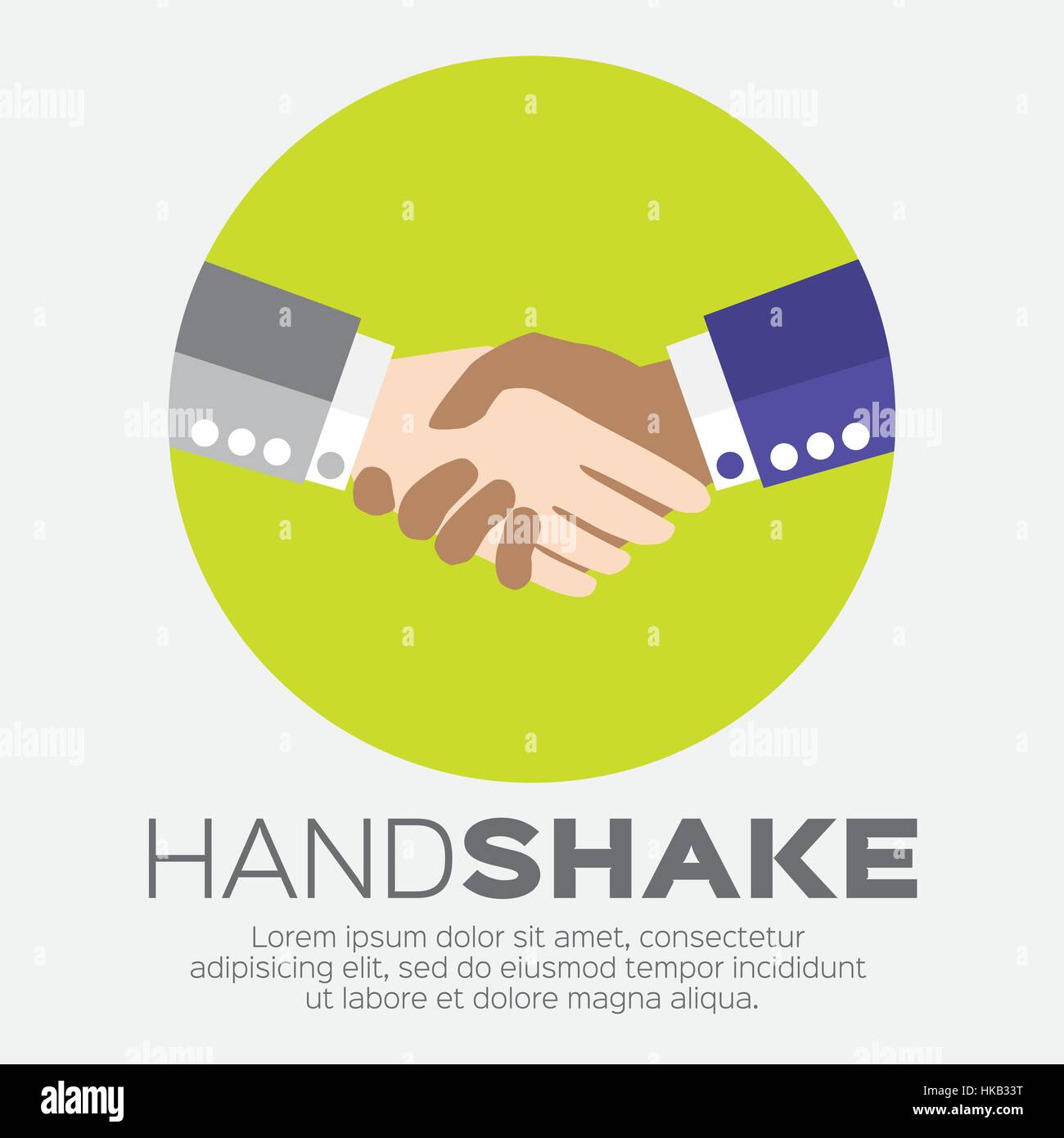 Handshake. Two businessmen making a deal. Flat design vector ...