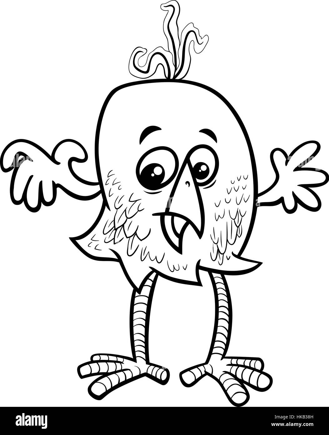Black And White Cute Bird Clip Art