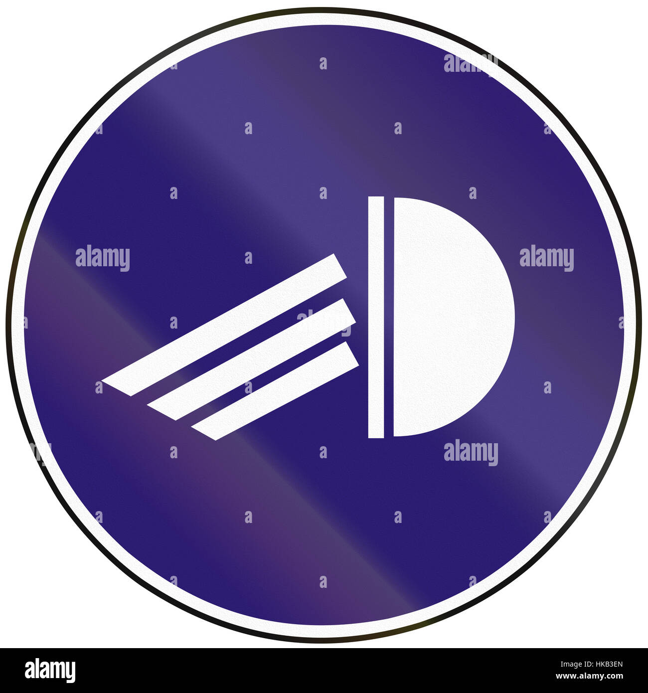 Road sign used in Slovakia - Low beam light mandatory Stock Photo - Alamy