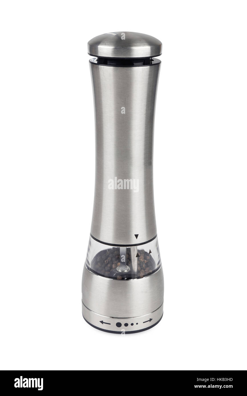 modern pepper grinder isolated on white background Stock Photo - Alamy