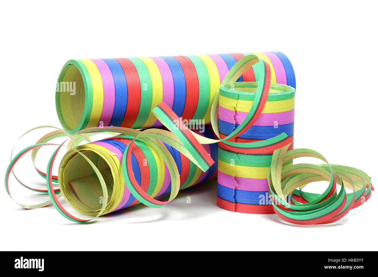 paper streamers isolated on white background Stock Photo - Alamy