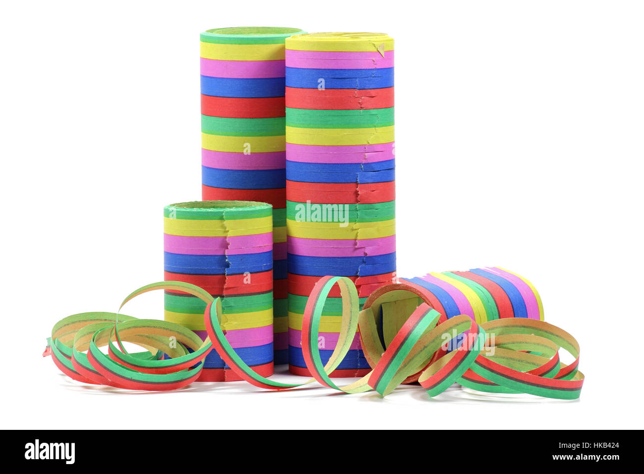 paper streamers isolated on white background Stock Photo - Alamy