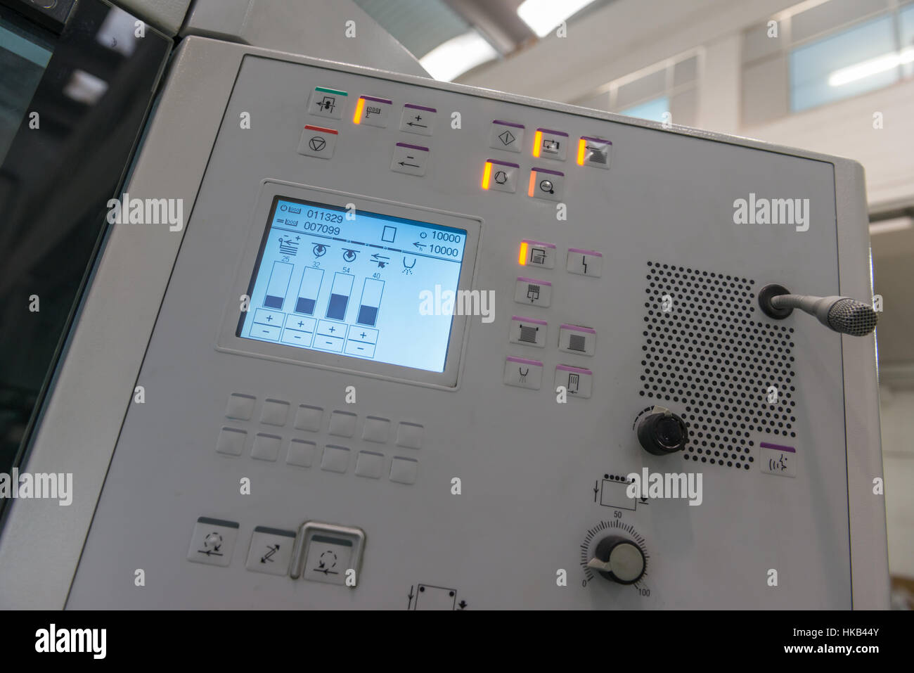 Electronic panel control Heidelberg Speed Master Stock Photo - Alamy