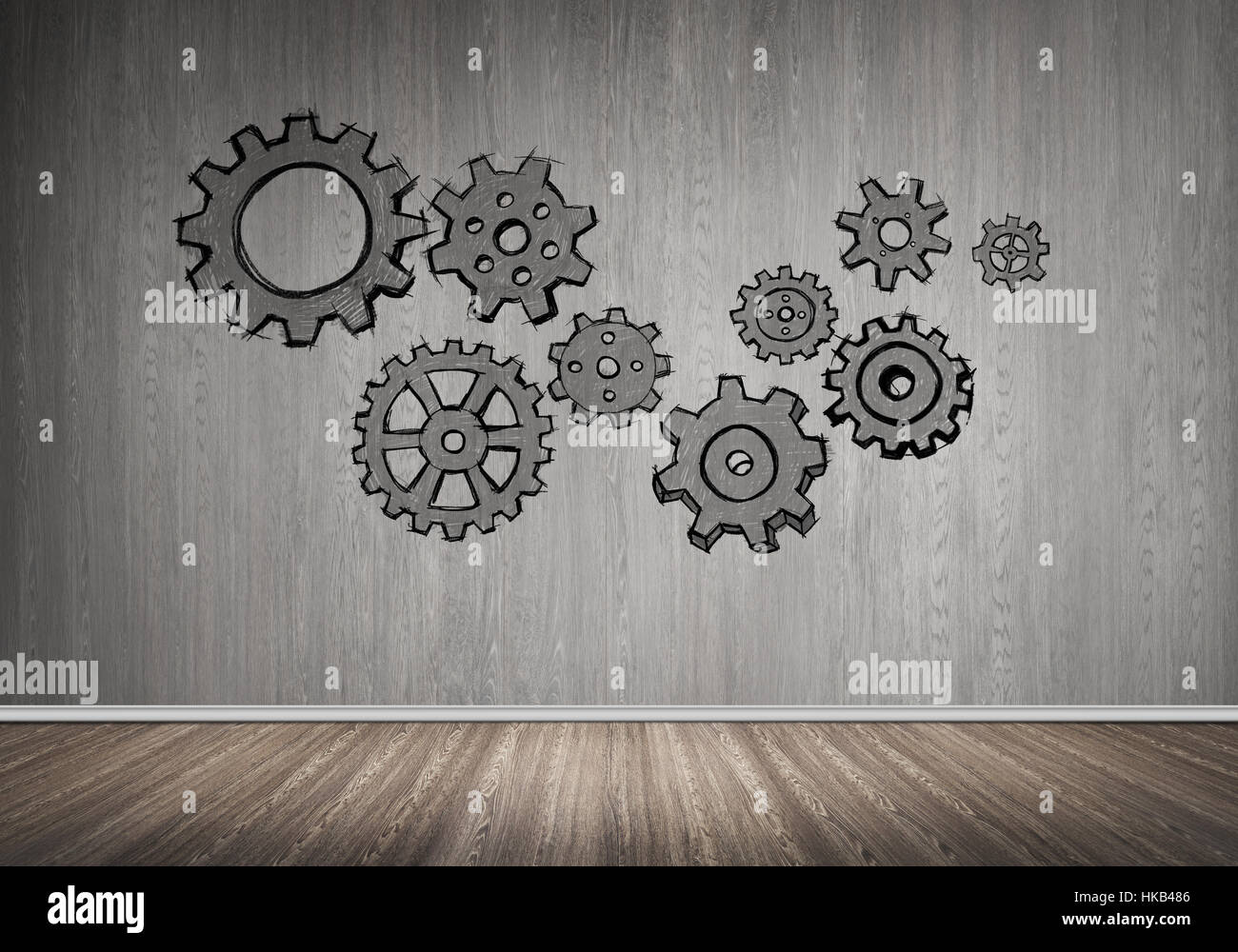 Gear mechanism as teamwork concept Stock Photo - Alamy