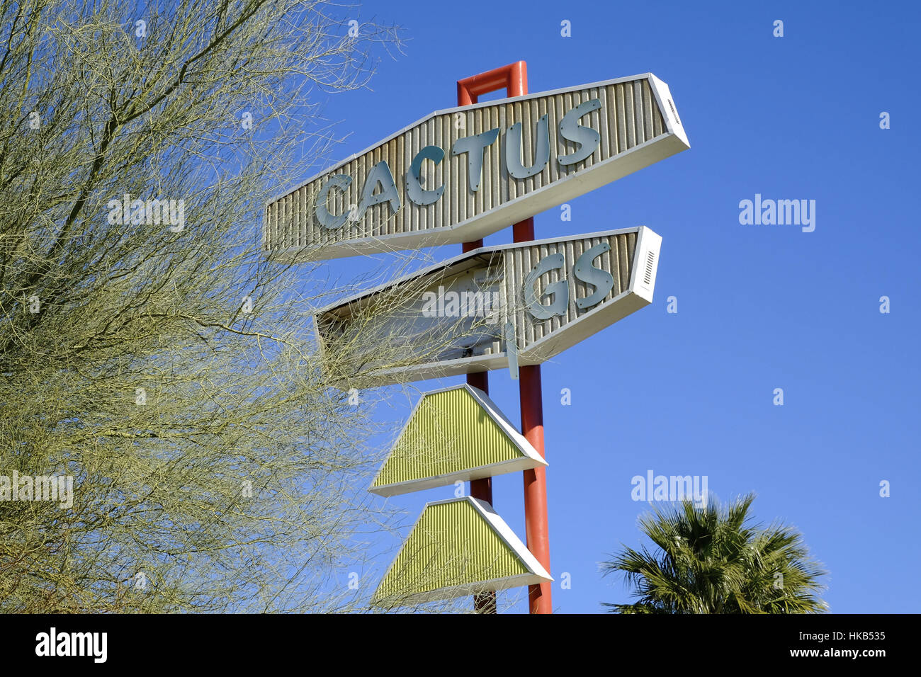 Desert Hot Springs, USA. 25th Jan, 2017. One of the old remaining signs ...