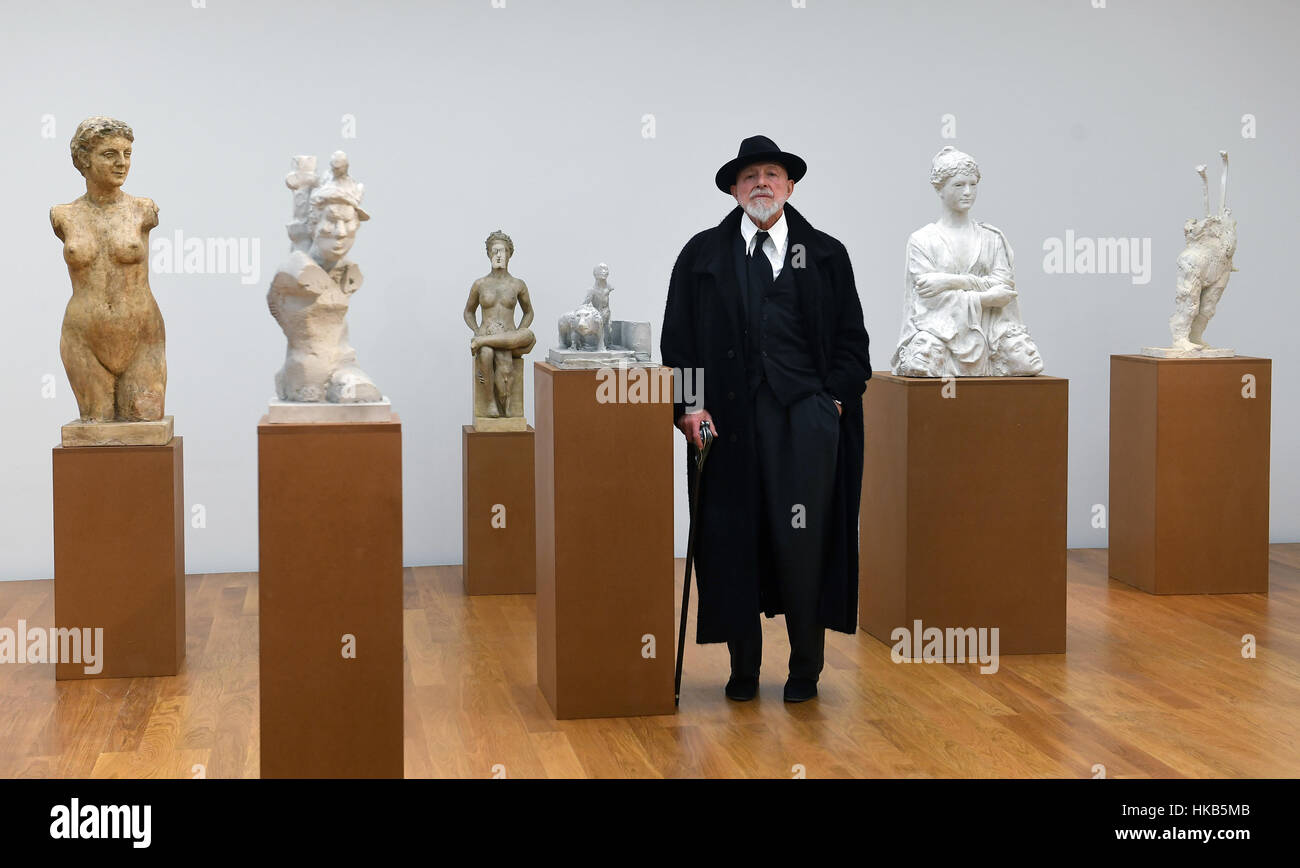 Leipzig, Germany. 26th Jan, 2017. German artist Markus Luepertz in a ...