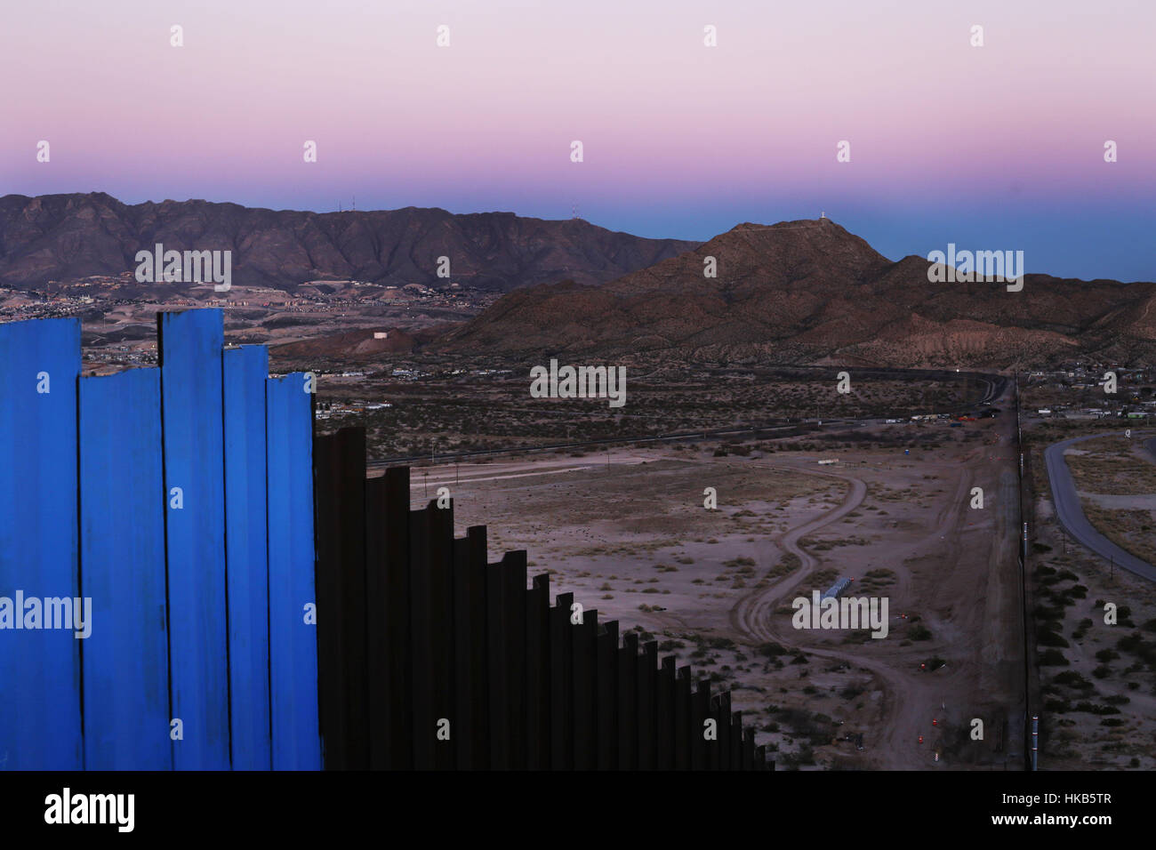 Ciudad Juarez, Mexico. 25th Jan, 2017. Image shows a view of a section ...