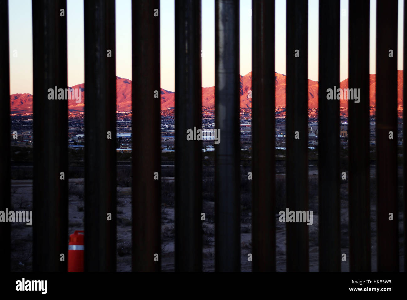 Ciudad Juarez, Mexico. 25th Jan, 2017. Image shows a view of a section ...