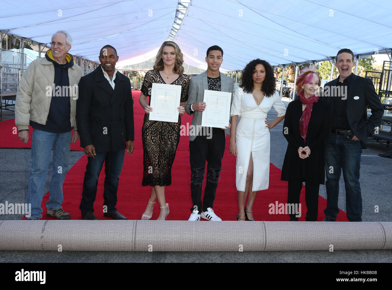 Los Angeles CA - JANUARY 27 Daryl Anderson, Kathy Connell, Jason George ...