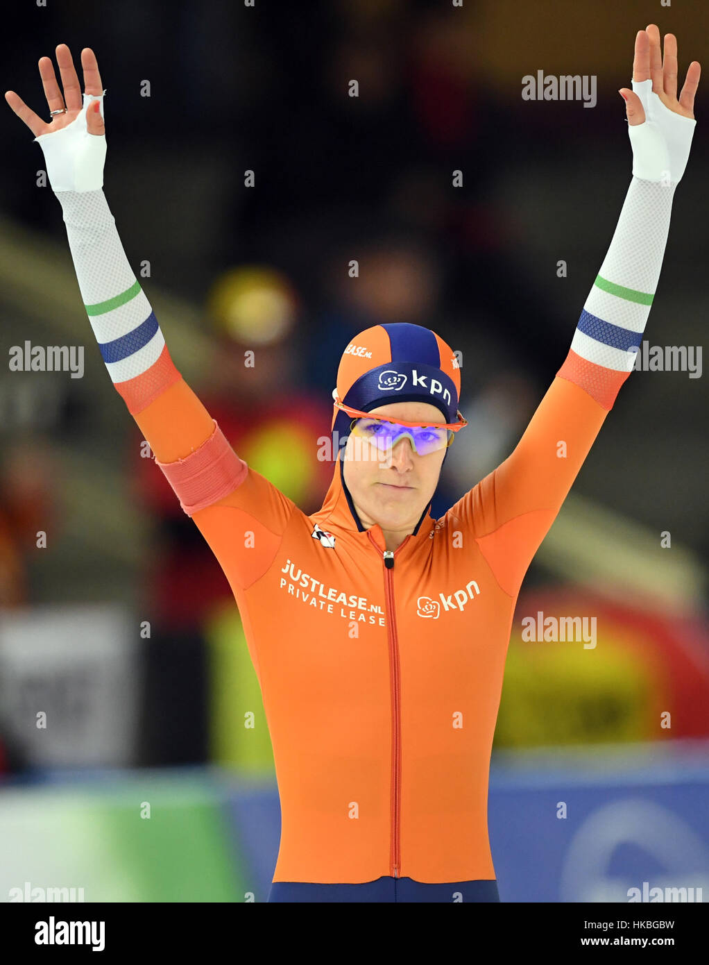 Berlin, Germany. 28th Jan, 2017. Ireen Wuest of the Netherlands wins ...