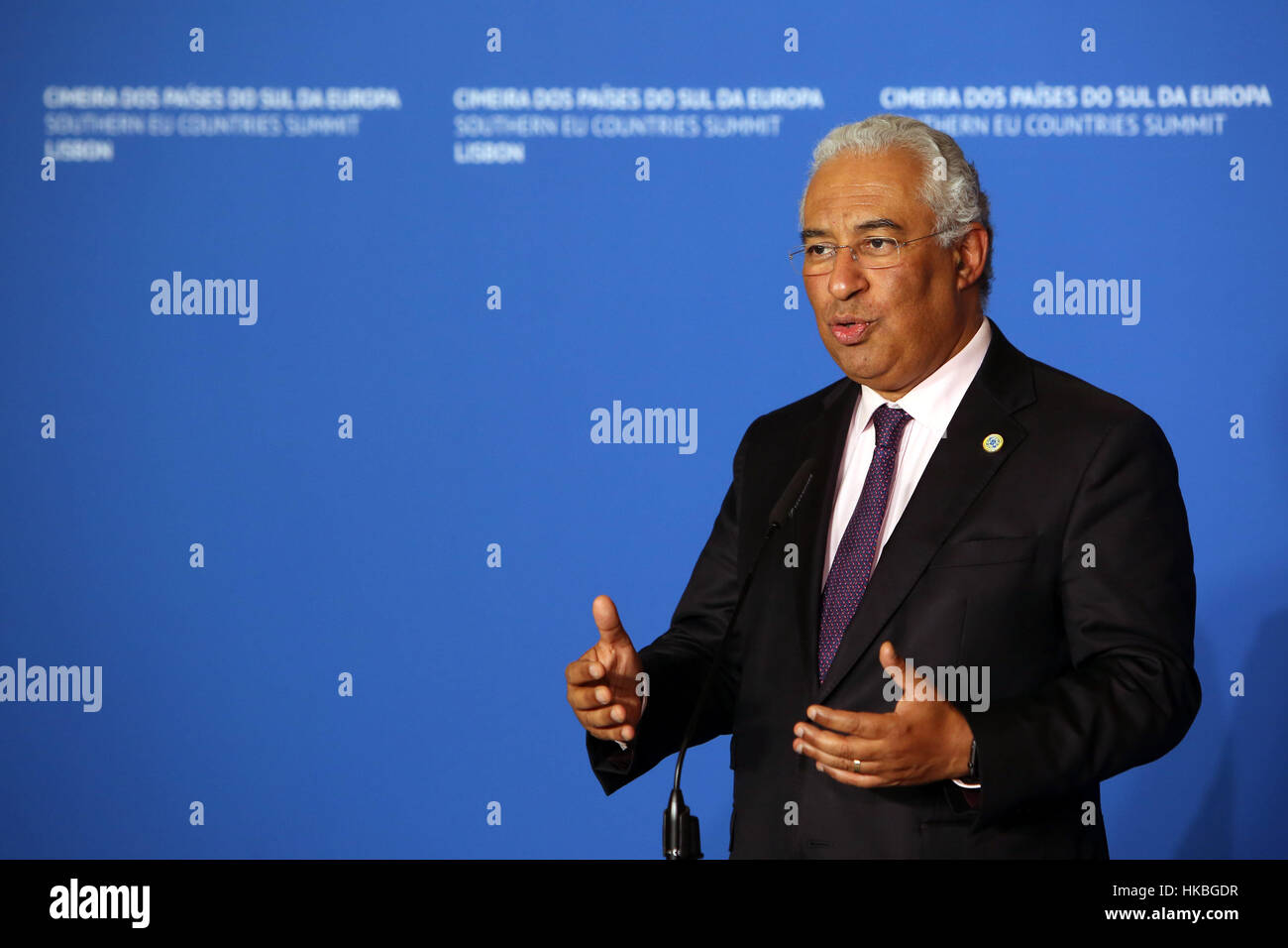 Lisbon, Portugal. 28th Jan, 2017. Portugal's Prime Minister Antonio ...