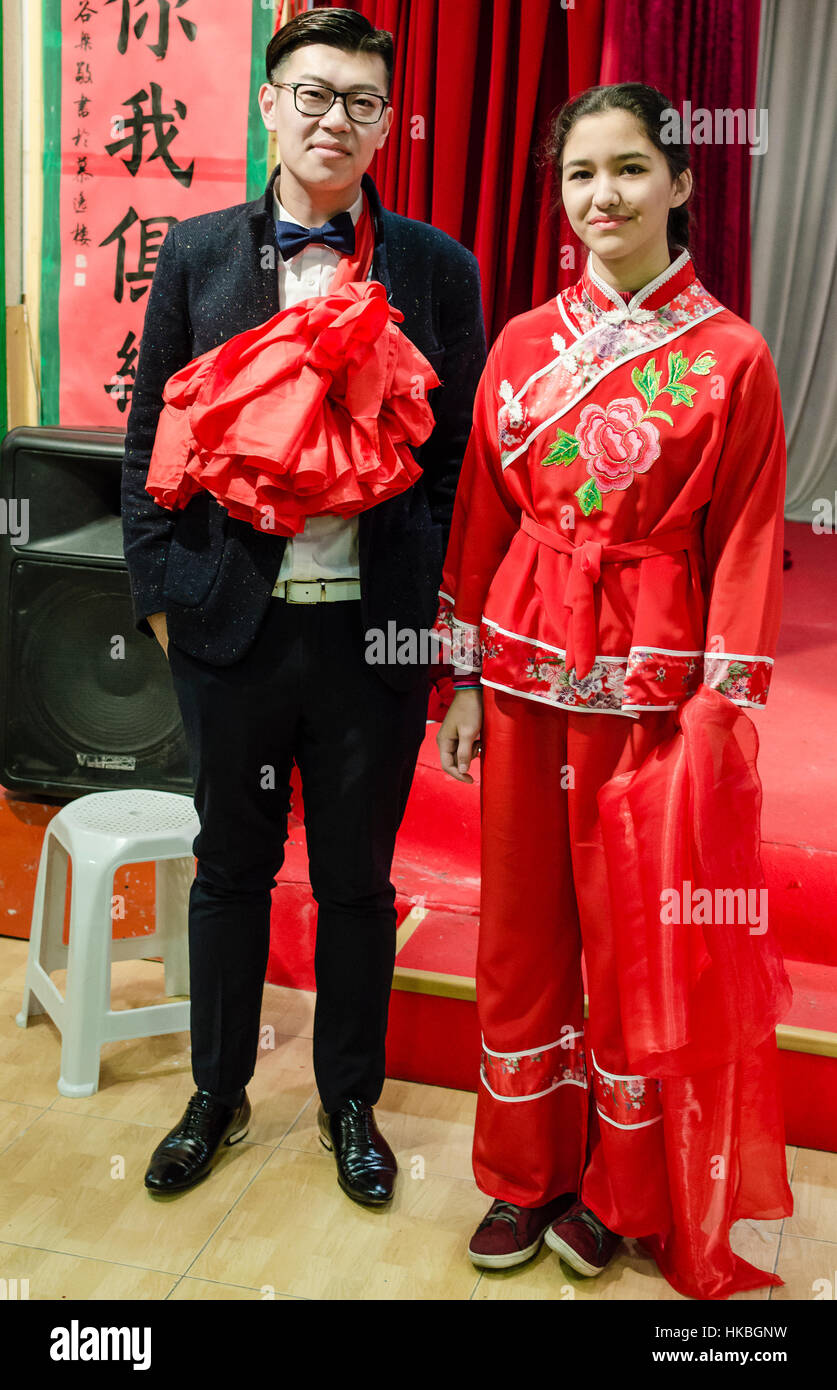 Madrid, Spain. 28th January, 2017. Chinese people in the celebration of ...