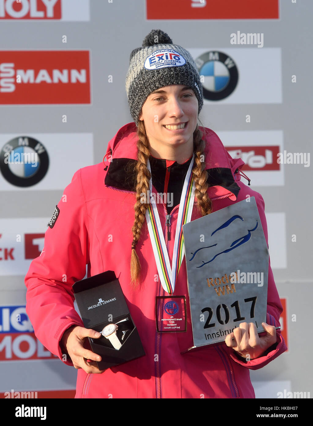 Innsbruck, Austria. 28th Jan, 2017. Canadian luger Kimberley McRae ...