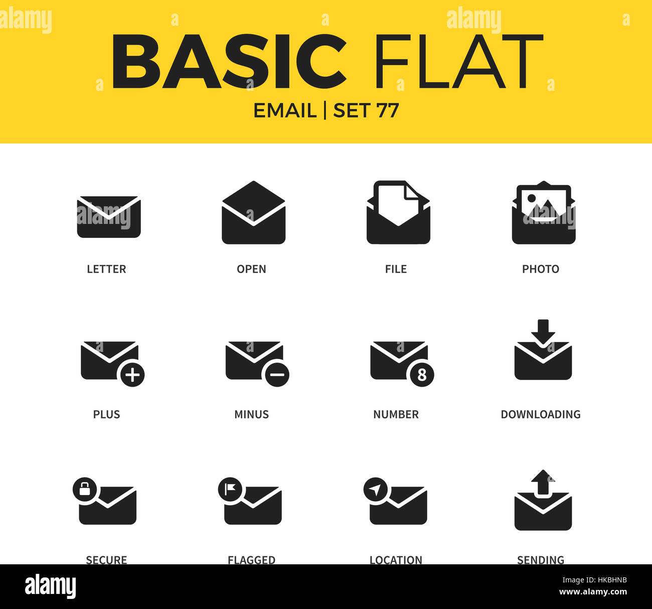 Email envelope icons open Stock Vector Images - Alamy