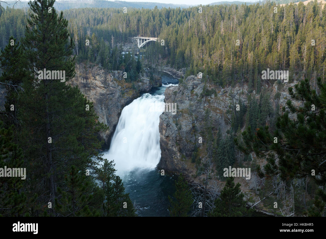 Yellowstone River Waterfall, Wyoming, Yellowstone National Park, Taken 08.15 Stock Photo - Alamy