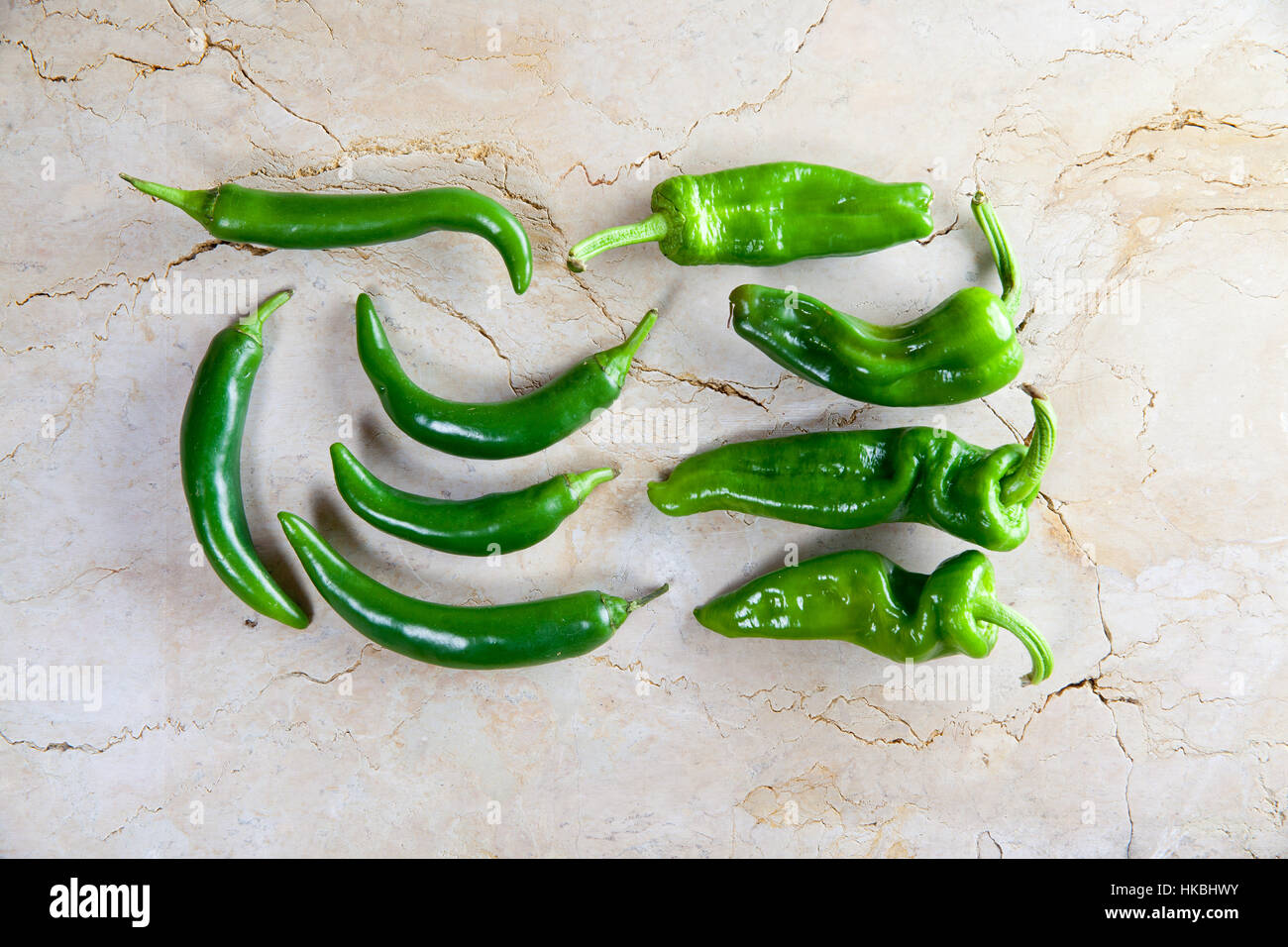 green hot pepper Stock Photo - Alamy