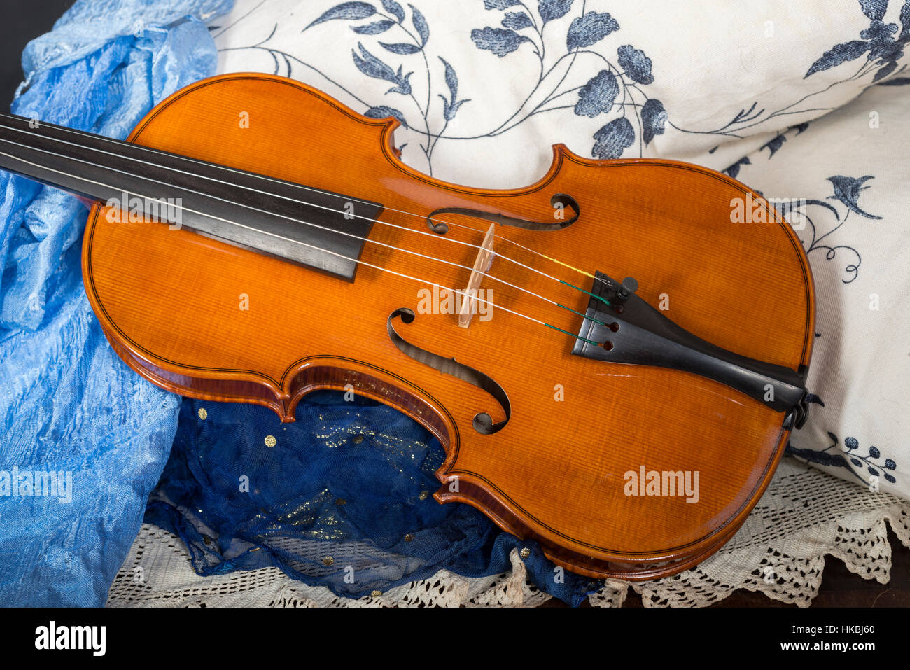 Still life with a music instrument, an cremonese violin by violin maker ...