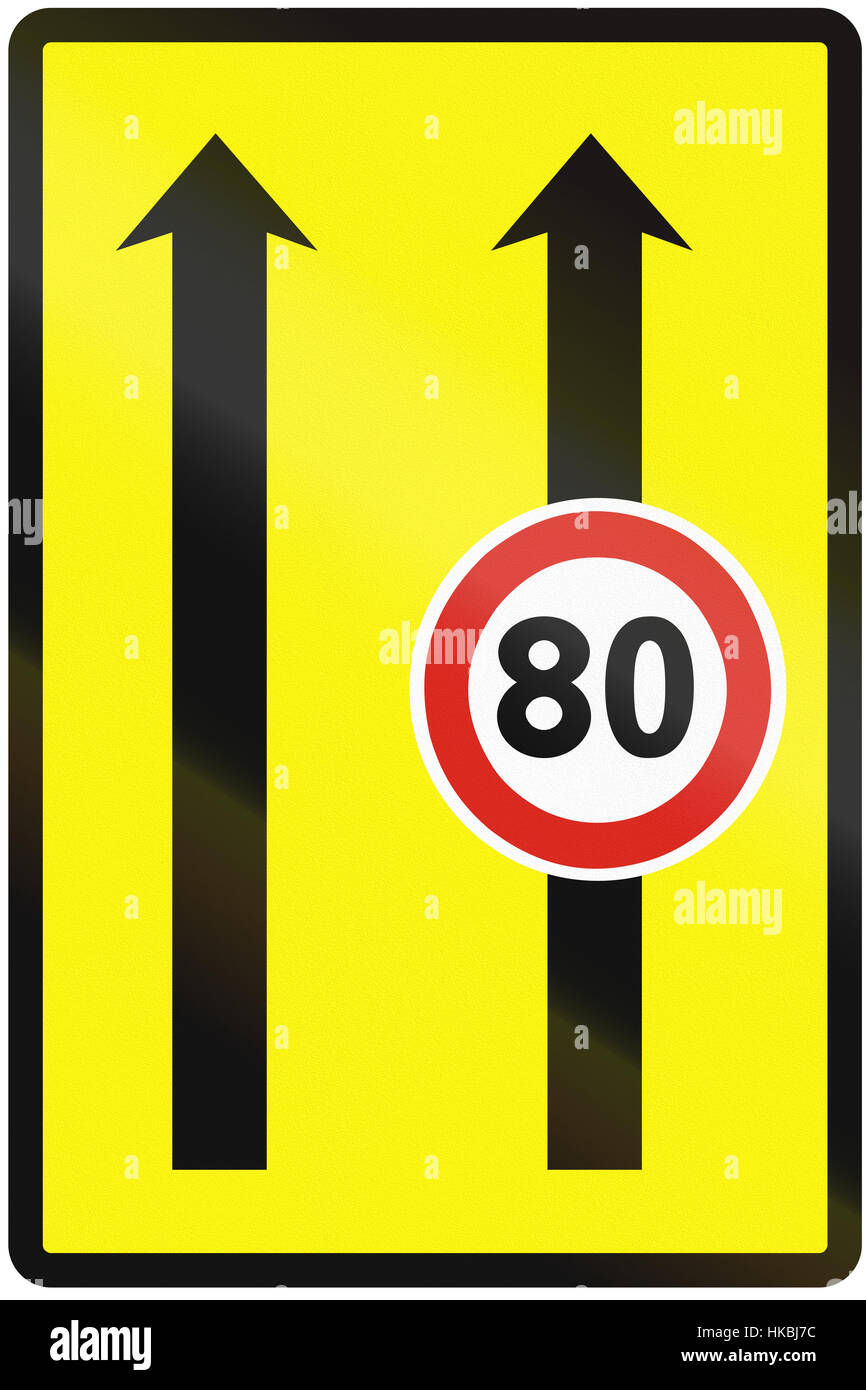 Temporary speed limit sign hi-res stock photography and images - Alamy