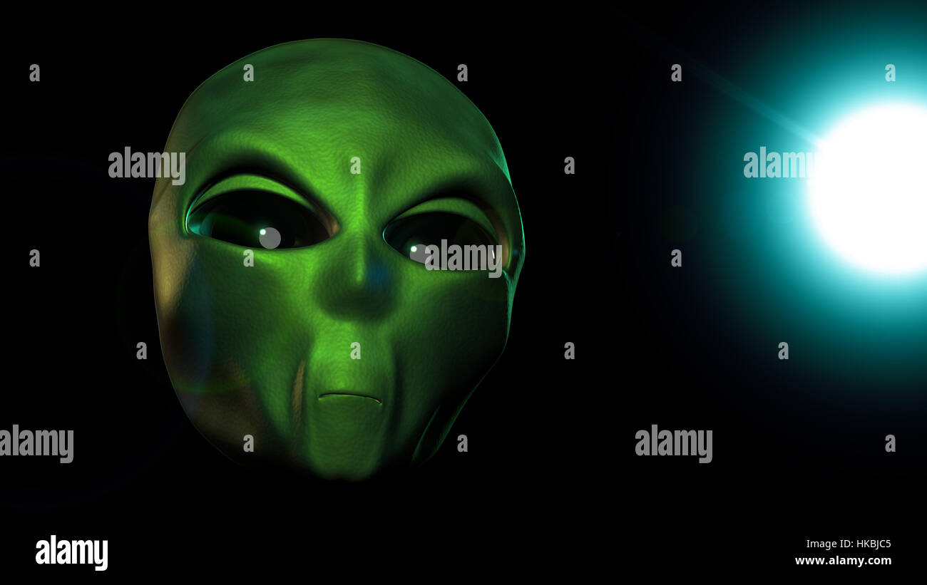 Alien 3d render Stock Photo - Alamy