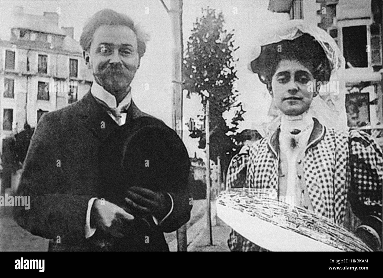 A 1909 portrait of Russian composer Alexander Scriabin and his wife ...