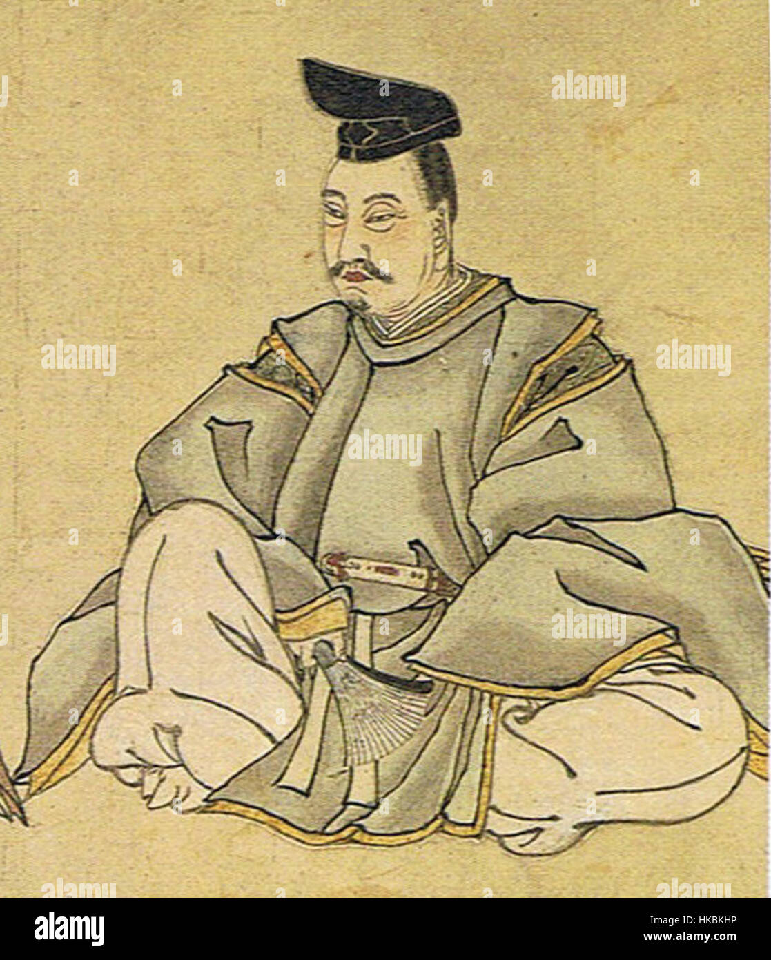 This artwork features Fujiwara no Motohira, a prominent figure of the ...