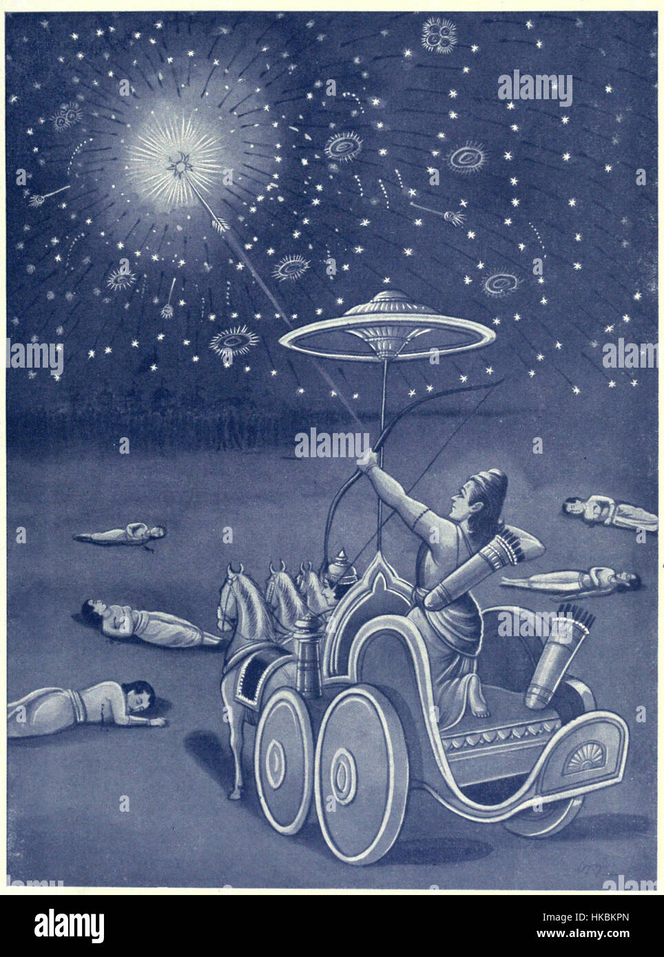 This artwork depicts Ashwatthama, a character from Hindu mythology ...