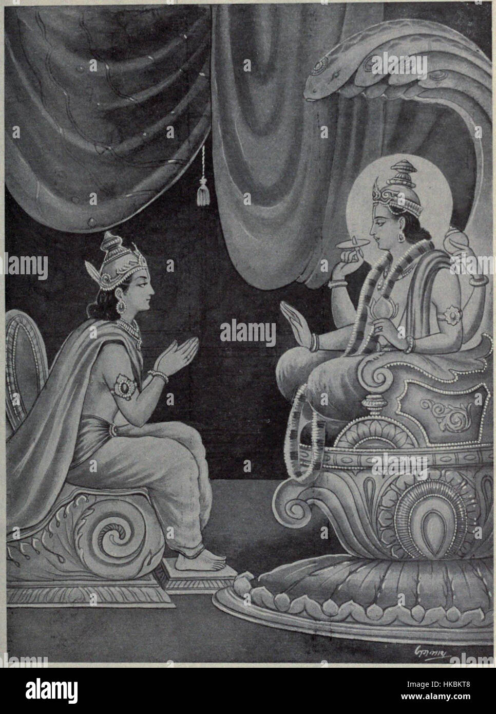 Vishnu with Indra Stock Photo - Alamy