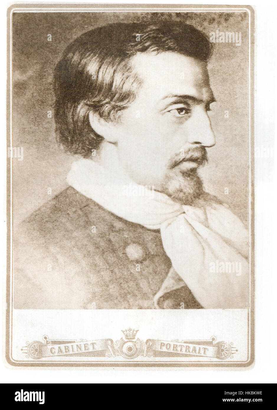 A portrait of Heinrich Heine, a 19th-century German poet and ...