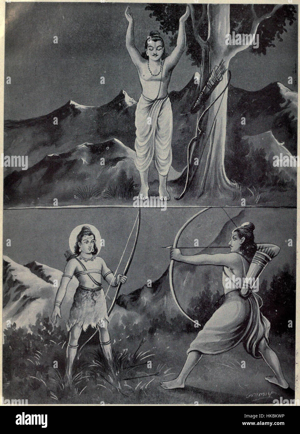 The story of Kirata and Arjuna, from the Indian epic Mahabharata, is ...