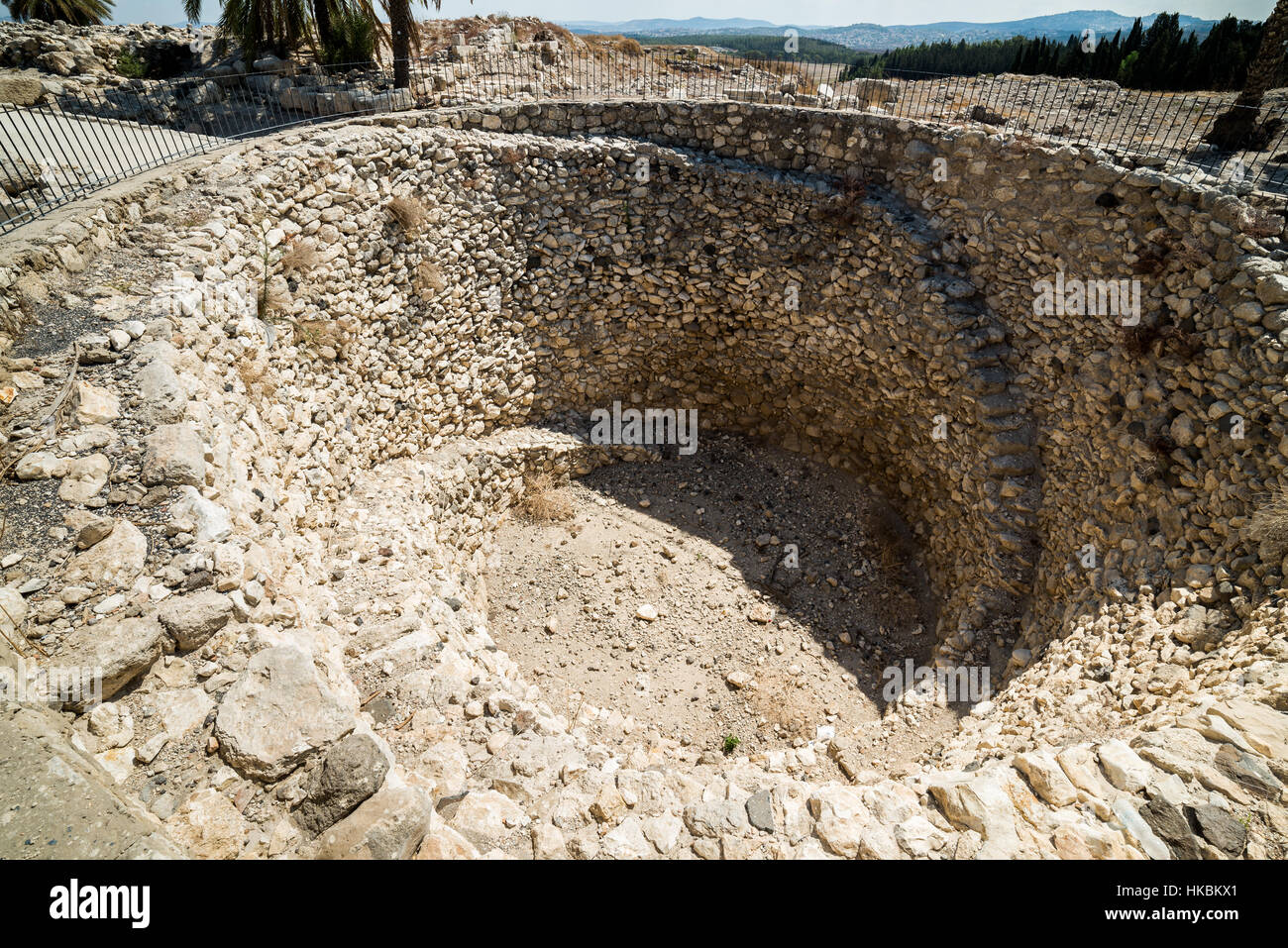 Visit to Megiddo National Park, Israel Stock Photo - Alamy