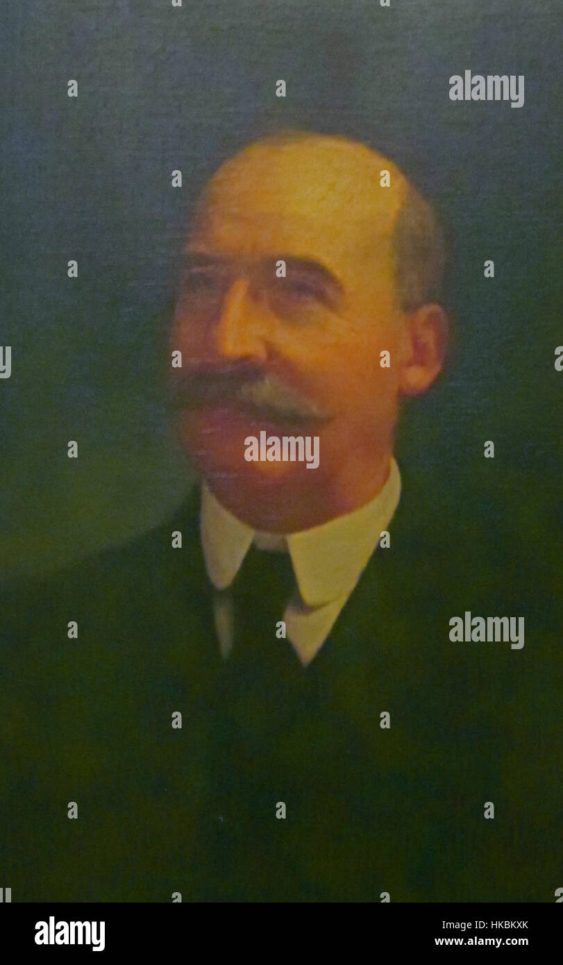 This cropped painting of Mayor Behan presents a focused view of his ...