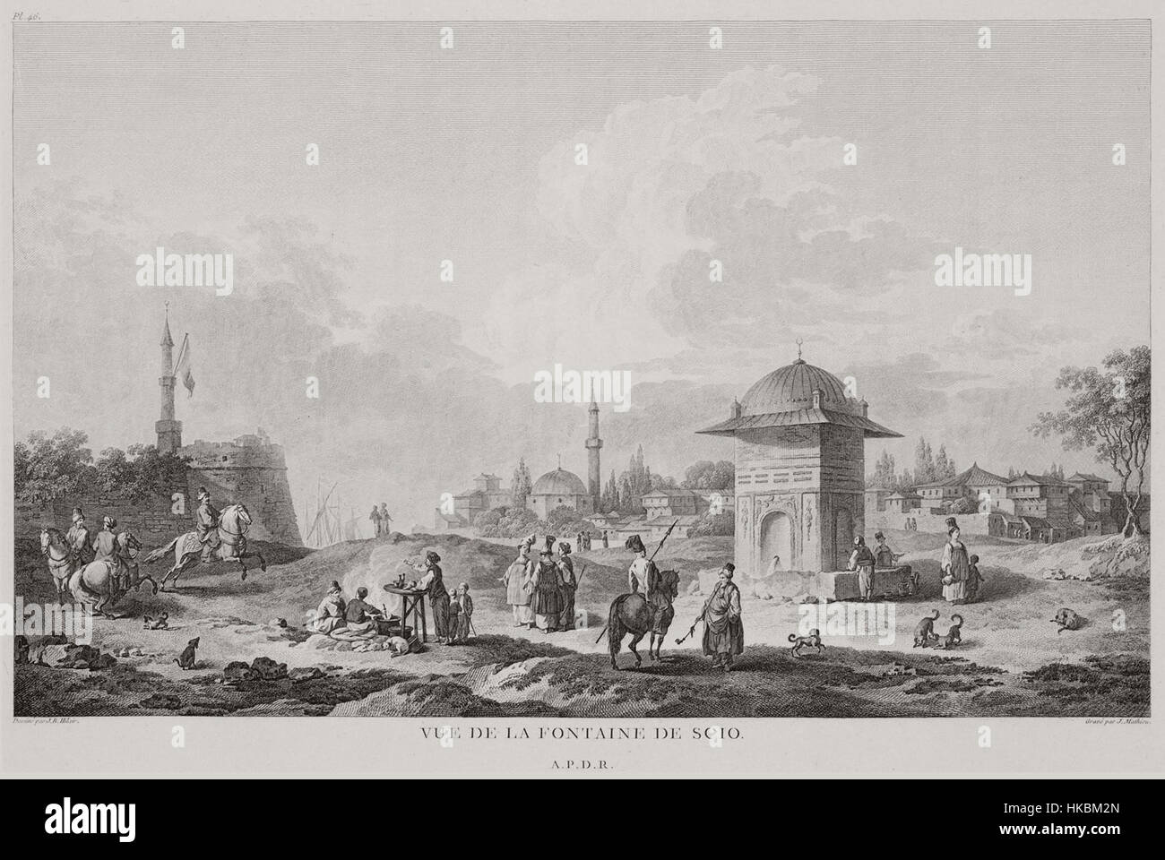 The 'Vue de la fontaine de Scio' by Gabriel Florent Auguste De Choiseul ...