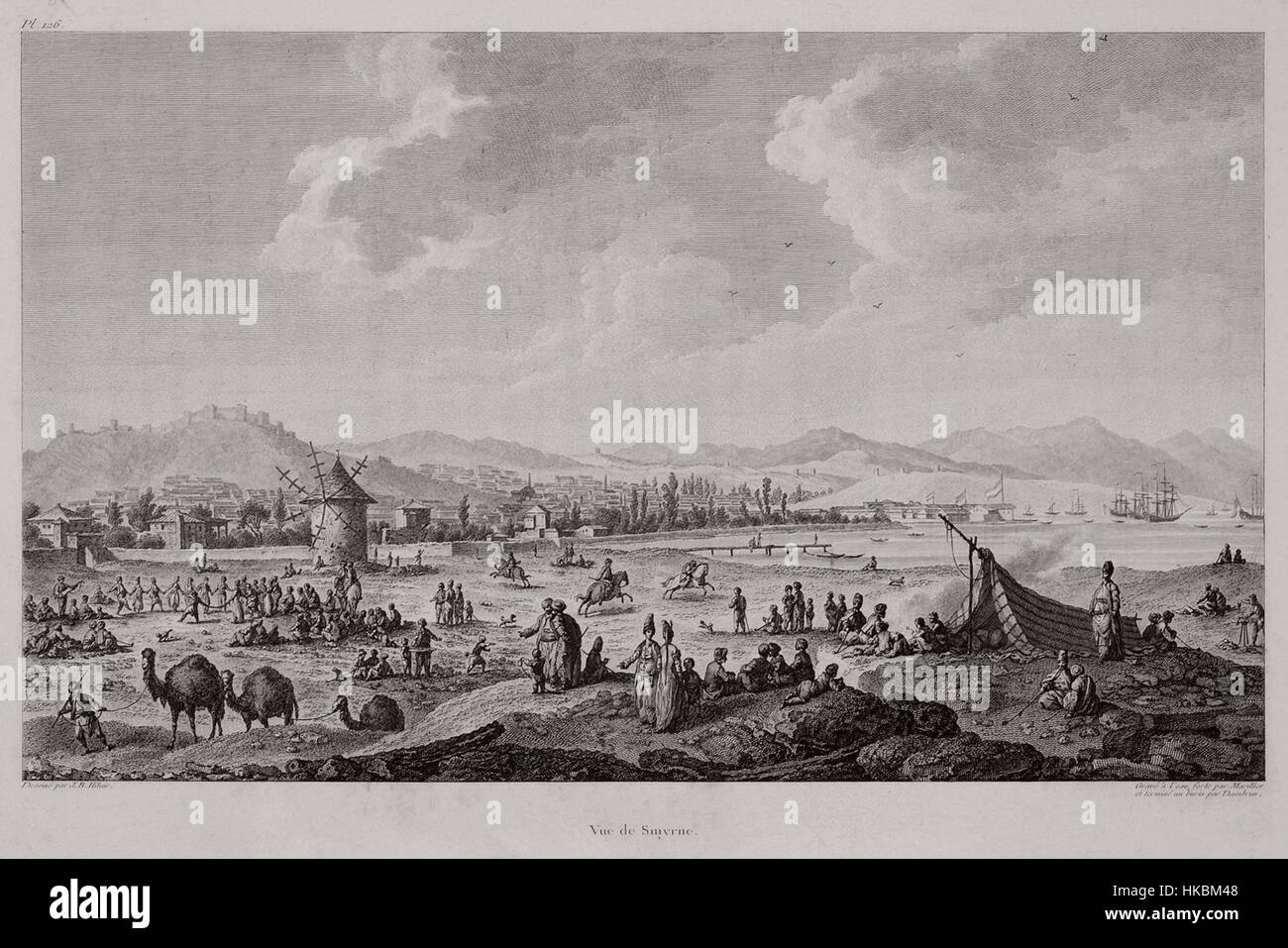 This 1782 painting by Gabriel Florent Auguste Choiseul-Gouffier depicts ...