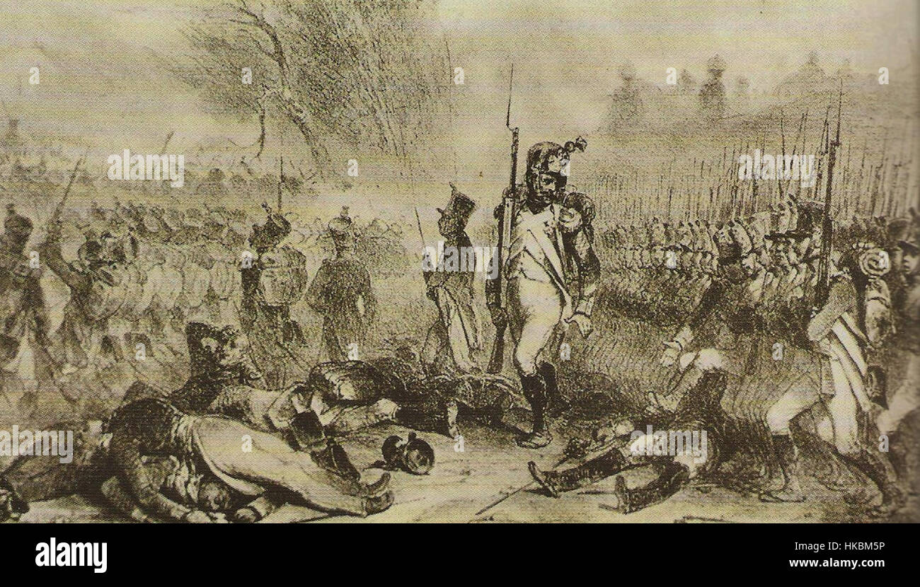 This historical artwork depicts the line infantry, showcasing military ...