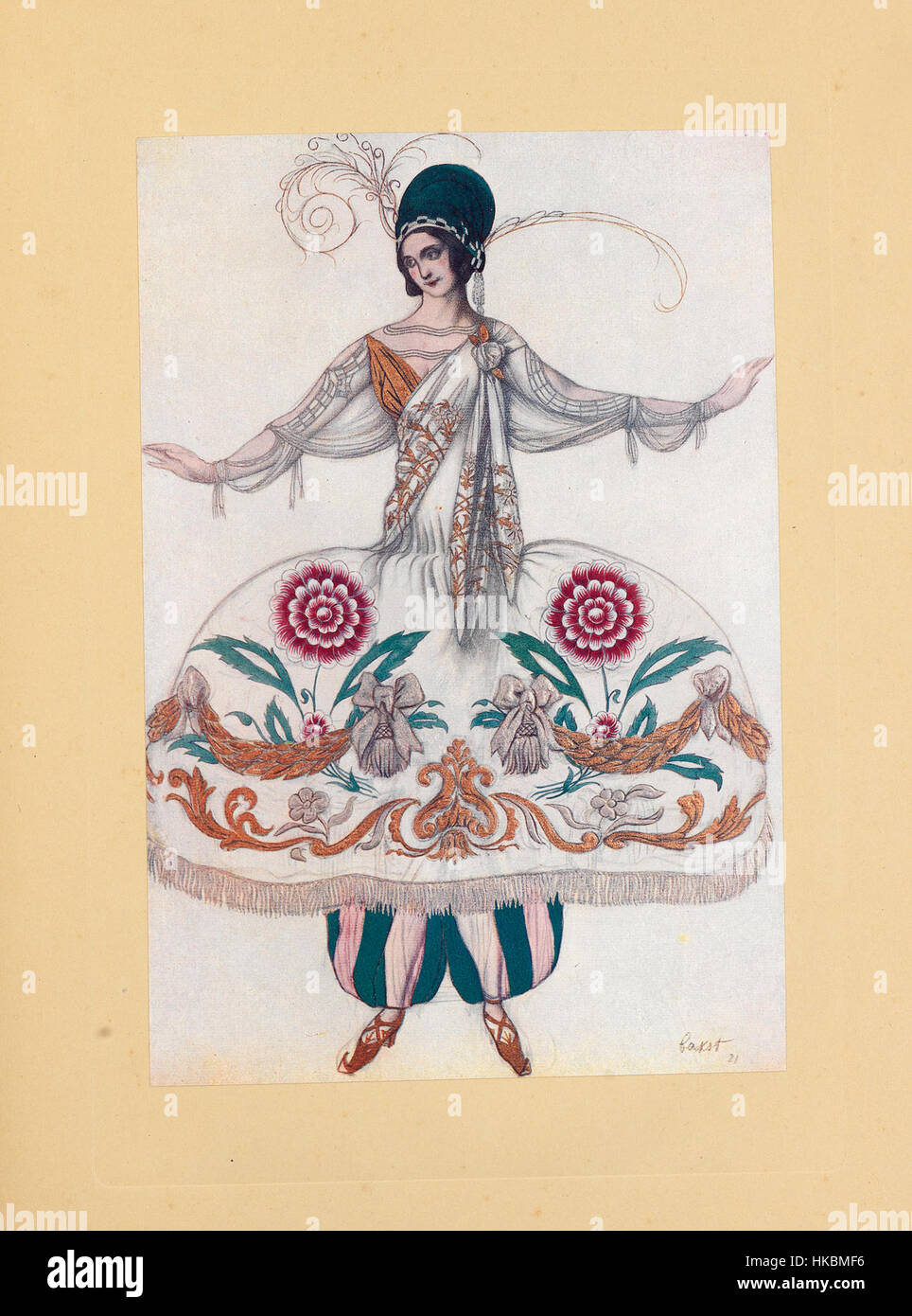 A design for the ballet 'Sleeping Beauty' by Léon Bakst, capturing the ...