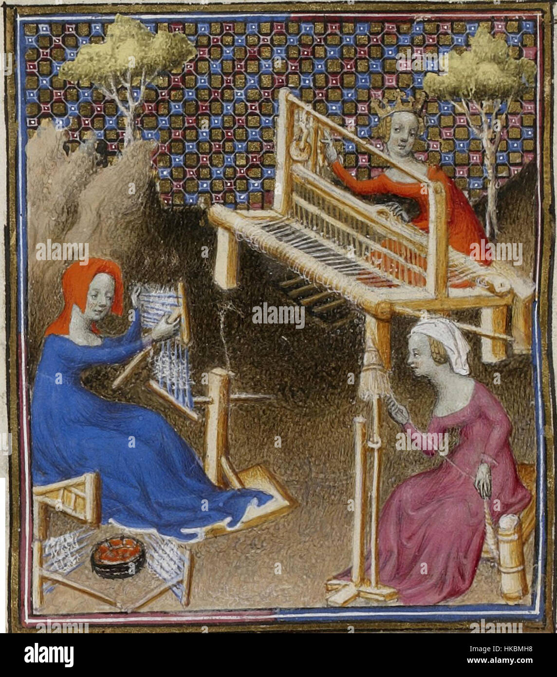 The historical process of weaving, spinning, and combing flax is ...