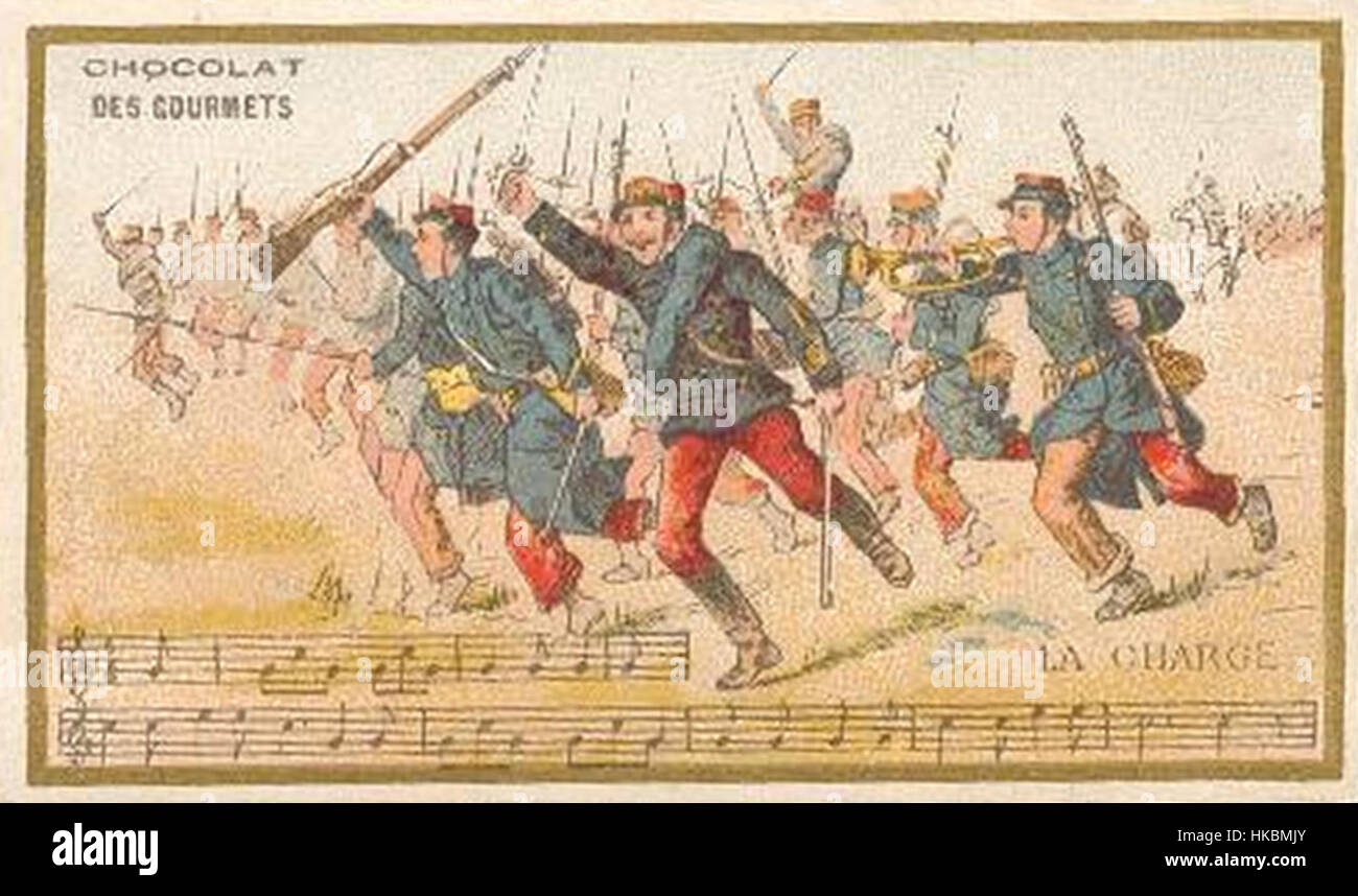 'La Charge' is an action-packed painting depicting a dramatic cavalry ...