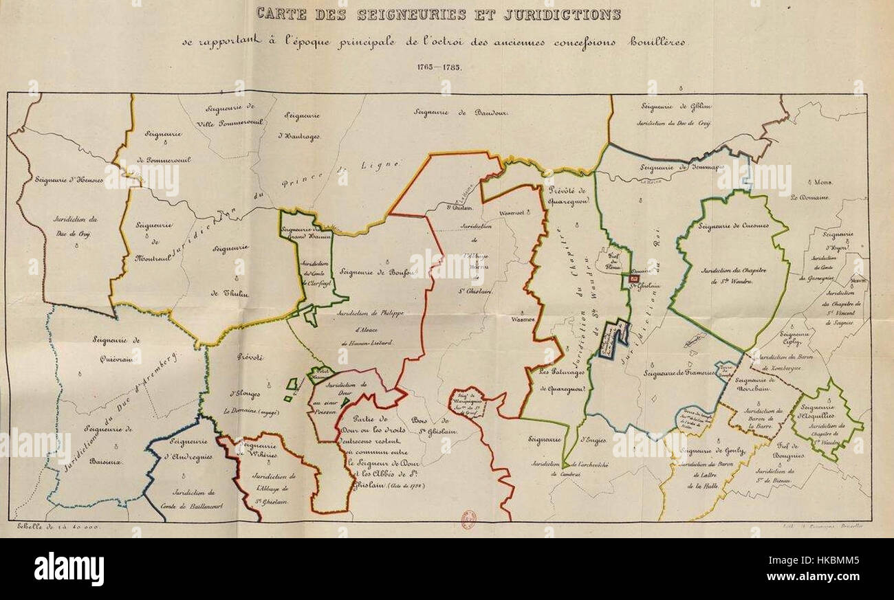 The 'Cartes des Seigneuries et Juridictions' from 1765 to 1785 maps the ...