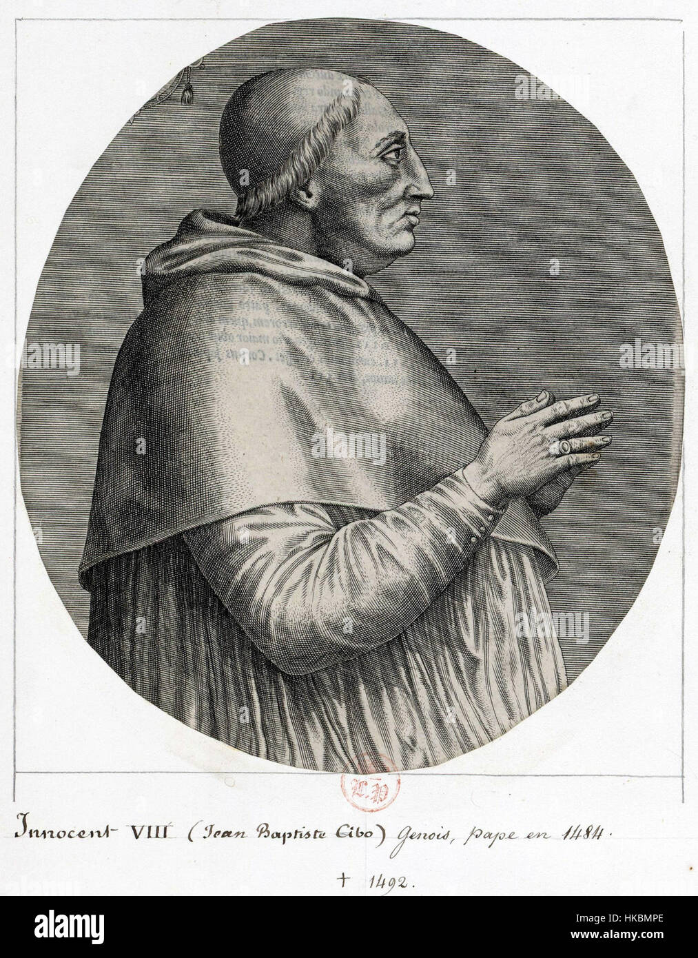 A 1492 portrait of Pope Innocent VIII, created during his papacy. The ...