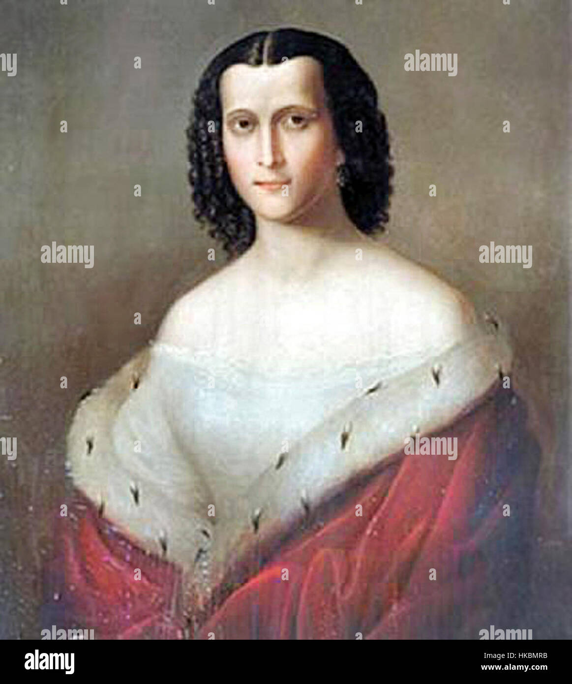 This portrait of Nino Dadiani, Princess of Samegrelo, a notable figure ...