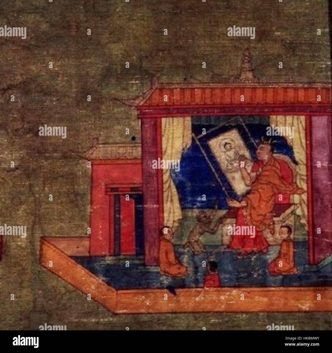 This 19th-century portrait of Dudul Dorje, the 13th Karmapa, is part of ...