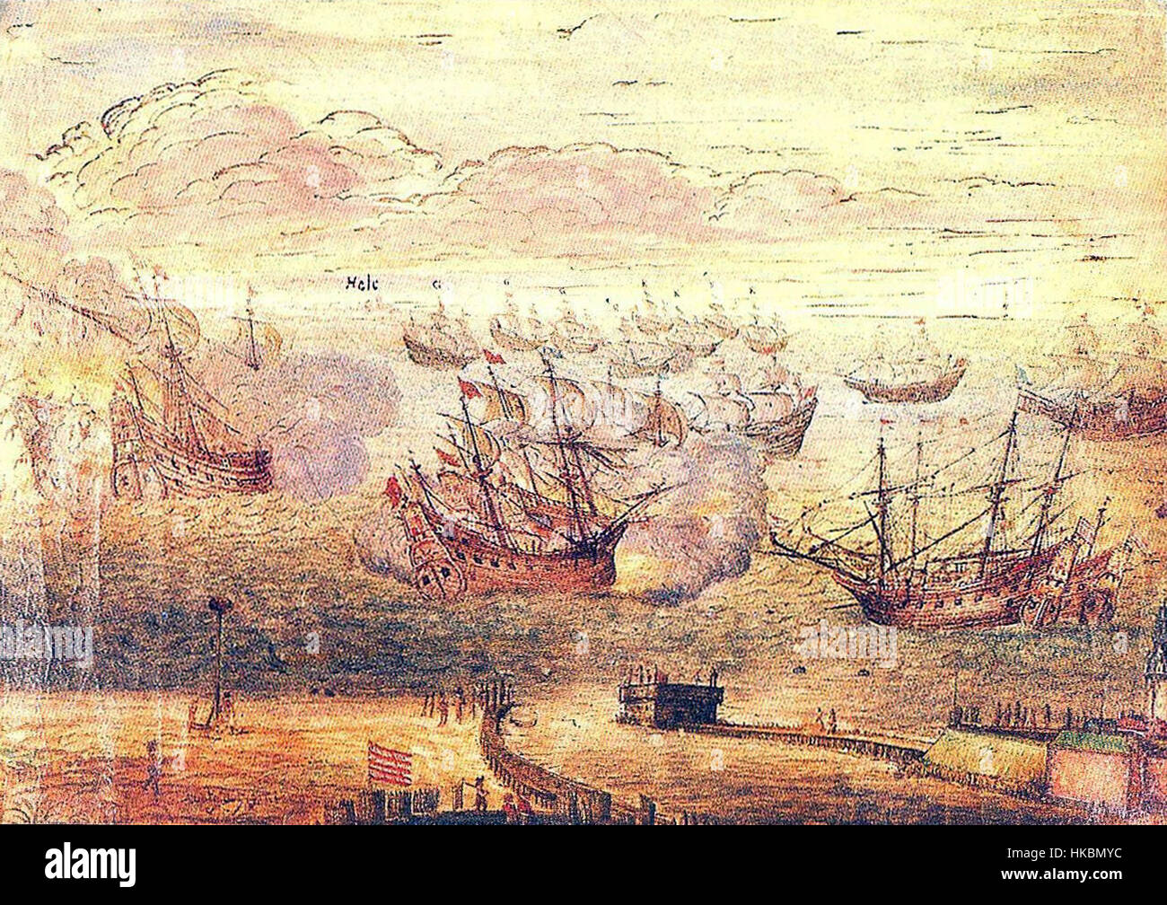 This painting depicts the Battle of Oliwa, fought in 1627 during the ...