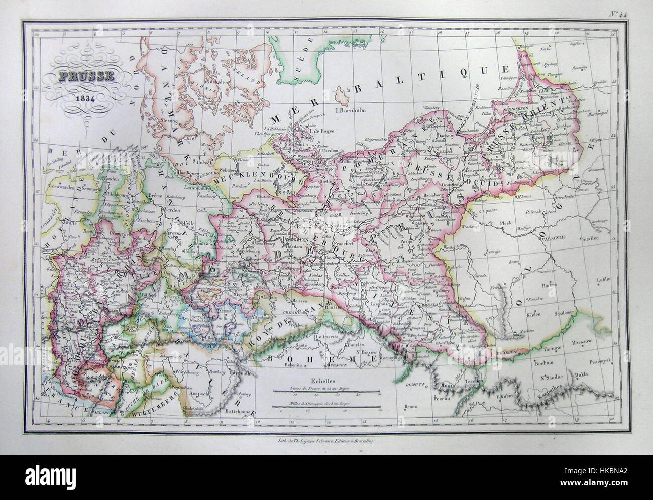 Prussia map 19th century hi-res stock photography and images - Alamy