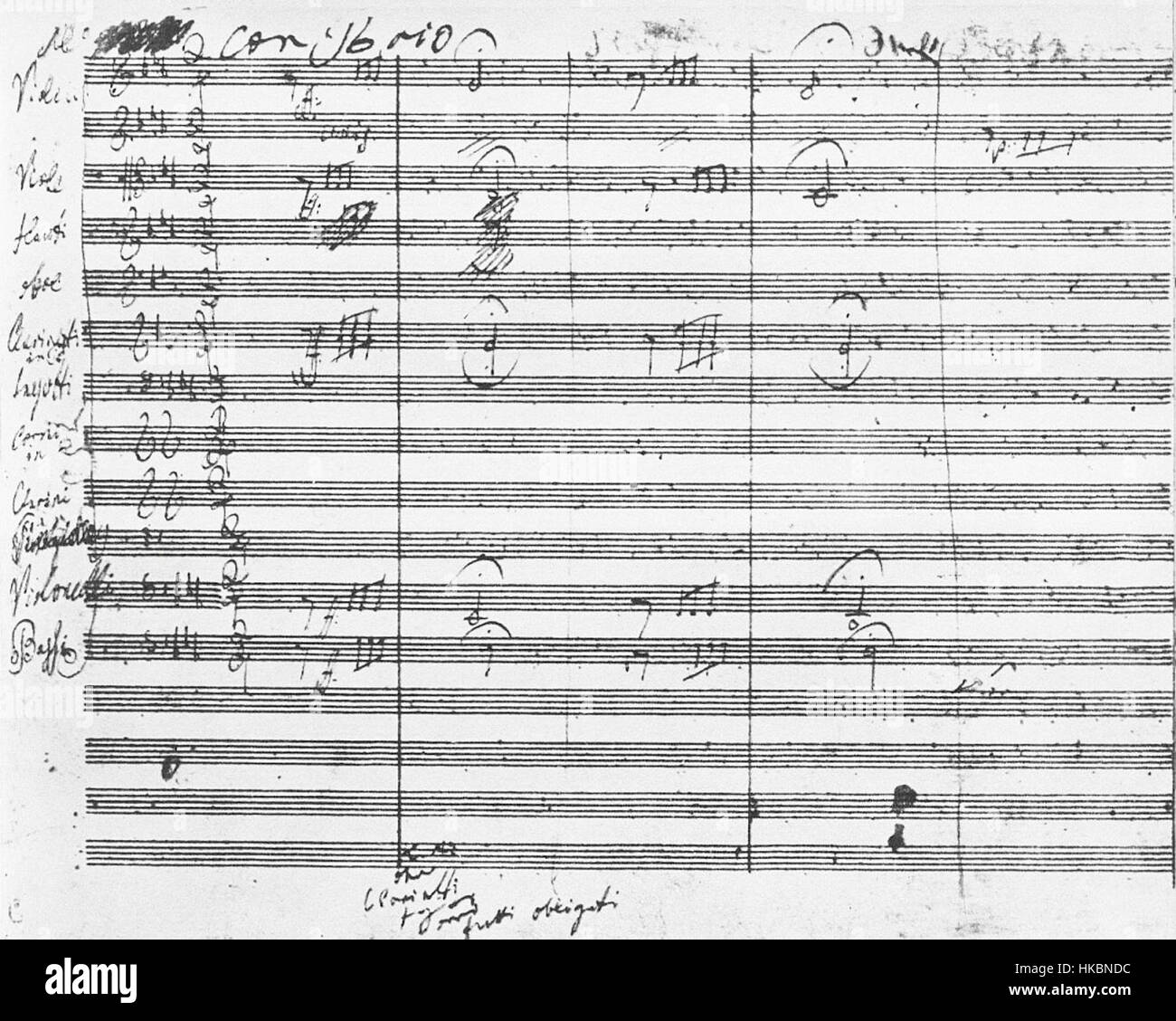 Beethoven score symphony hi-res stock photography and images - Alamy