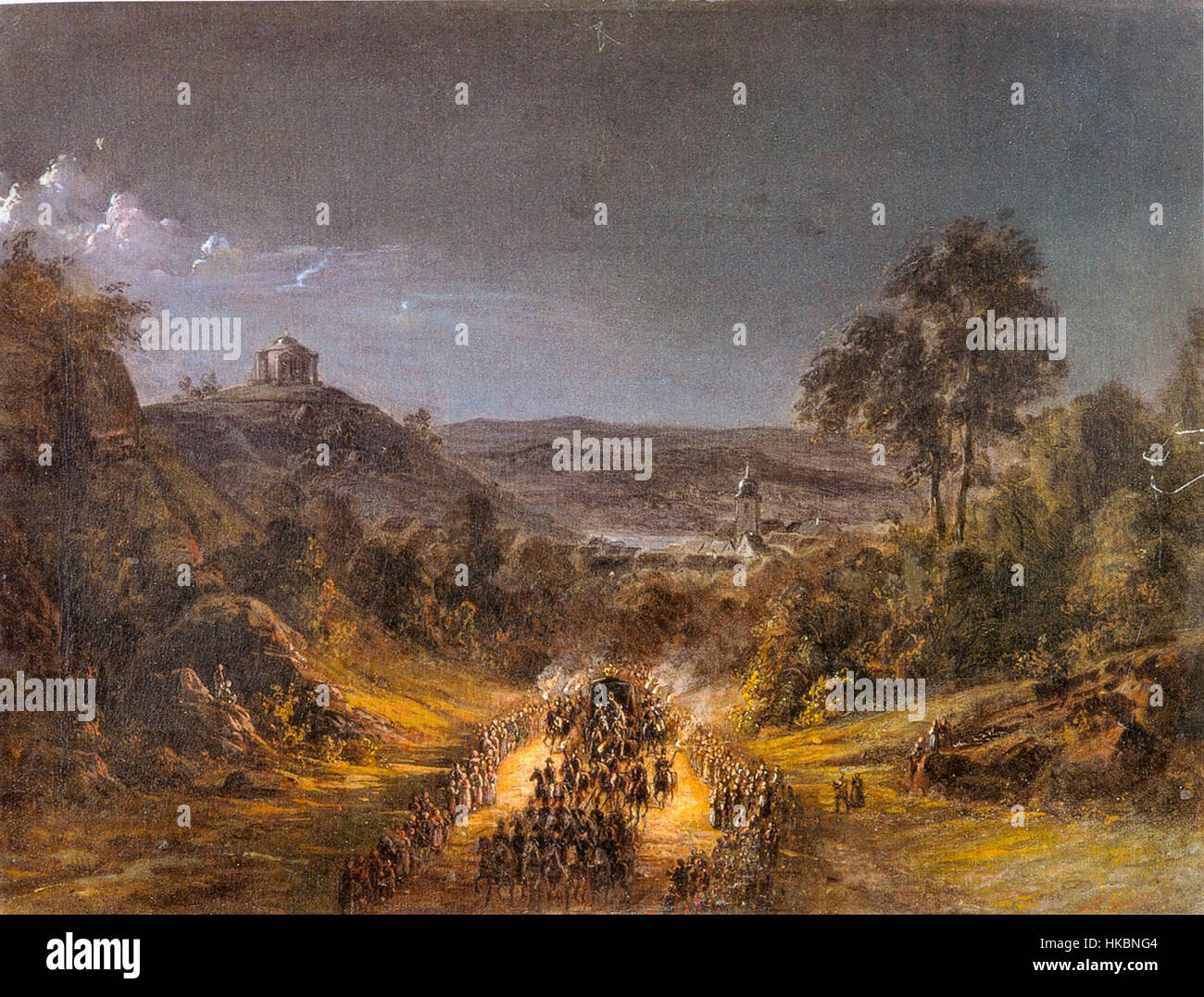This artwork, titled *Leichenzug Wilhelm*, is a historical painting ...