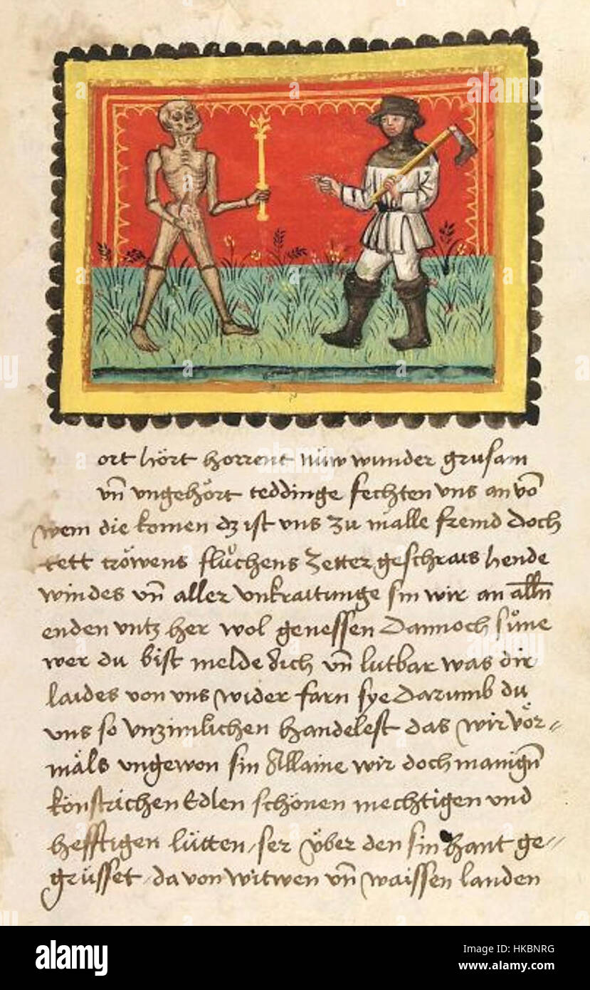 This artwork, titled 'Ackermann und Tod', captures the themes of life ...